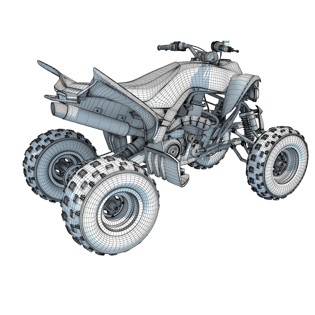 Yamaha Raptor Atv Sport Bike 3d Model