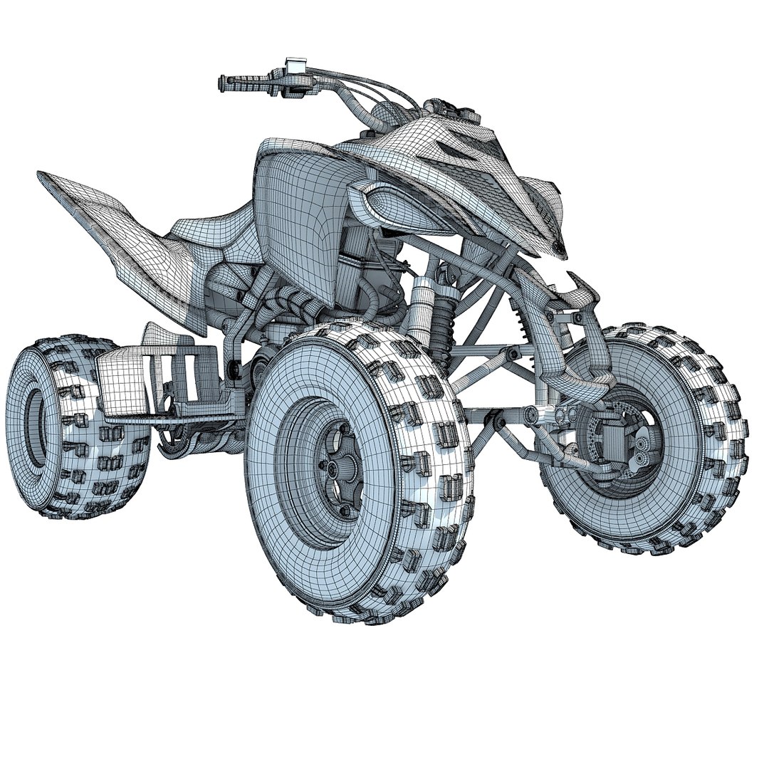 Yamaha Raptor Atv Sport Bike 3d Model