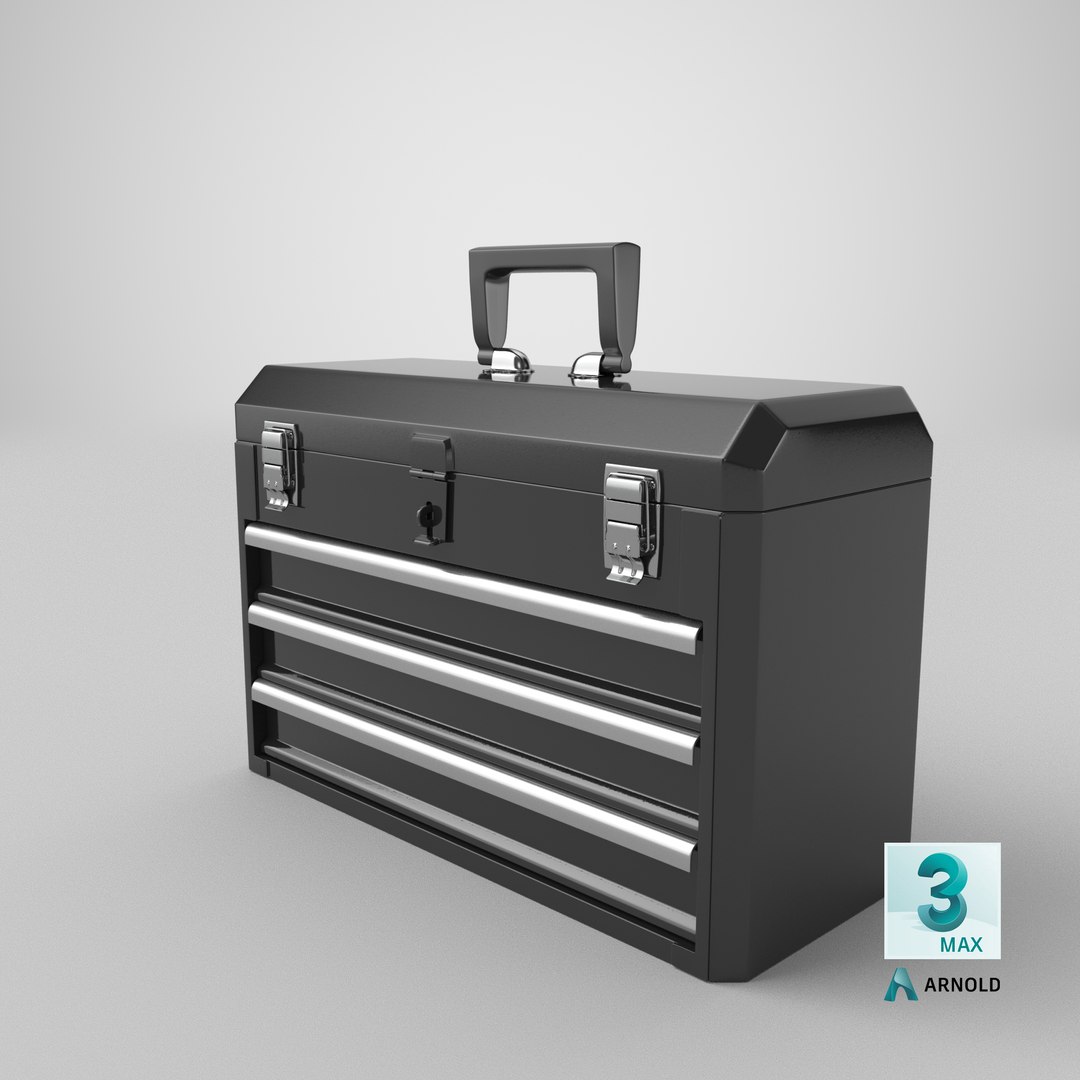 3D Tool Box Black - TurboSquid 2097522