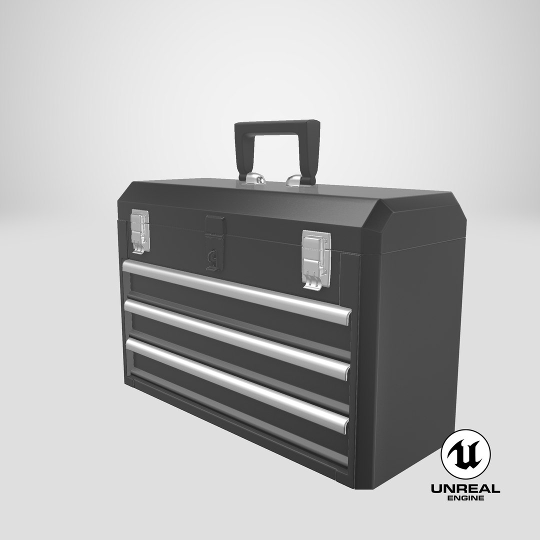 3D Tool Box Black - TurboSquid 2097522
