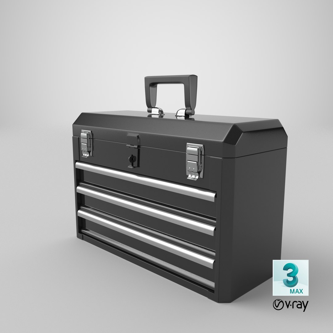 3D Tool Box Black - TurboSquid 2097522