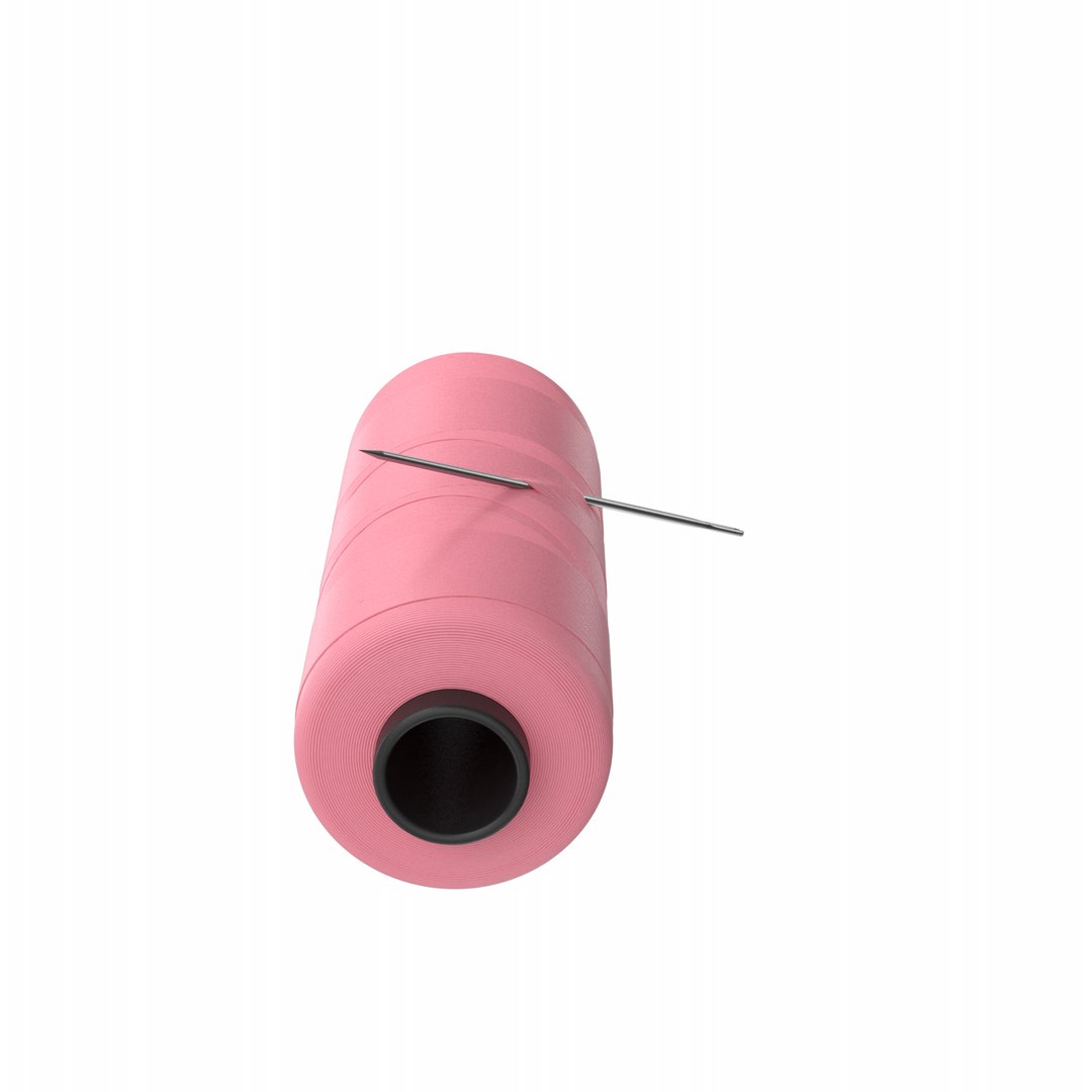 Pink Sewing Thread And Needle 3D Model - TurboSquid 2247520
