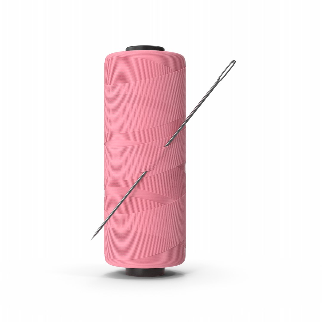 Pink Sewing Thread And Needle 3D Model - TurboSquid 2247520