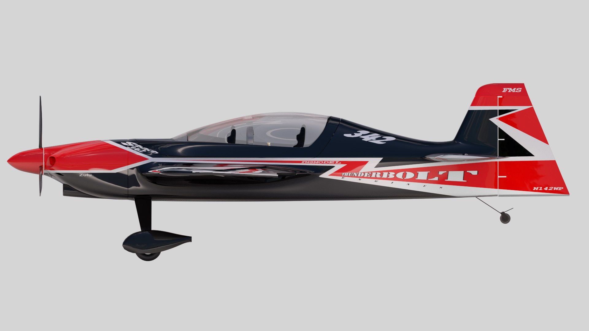 3d Sbach 342 Aerobatic Xa-42 Model