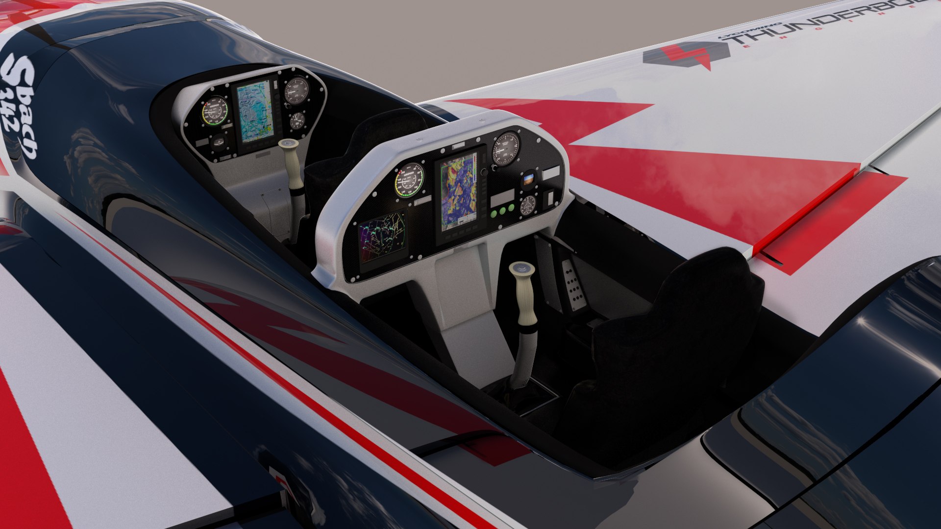 3d Sbach 342 Aerobatic Xa-42 Model