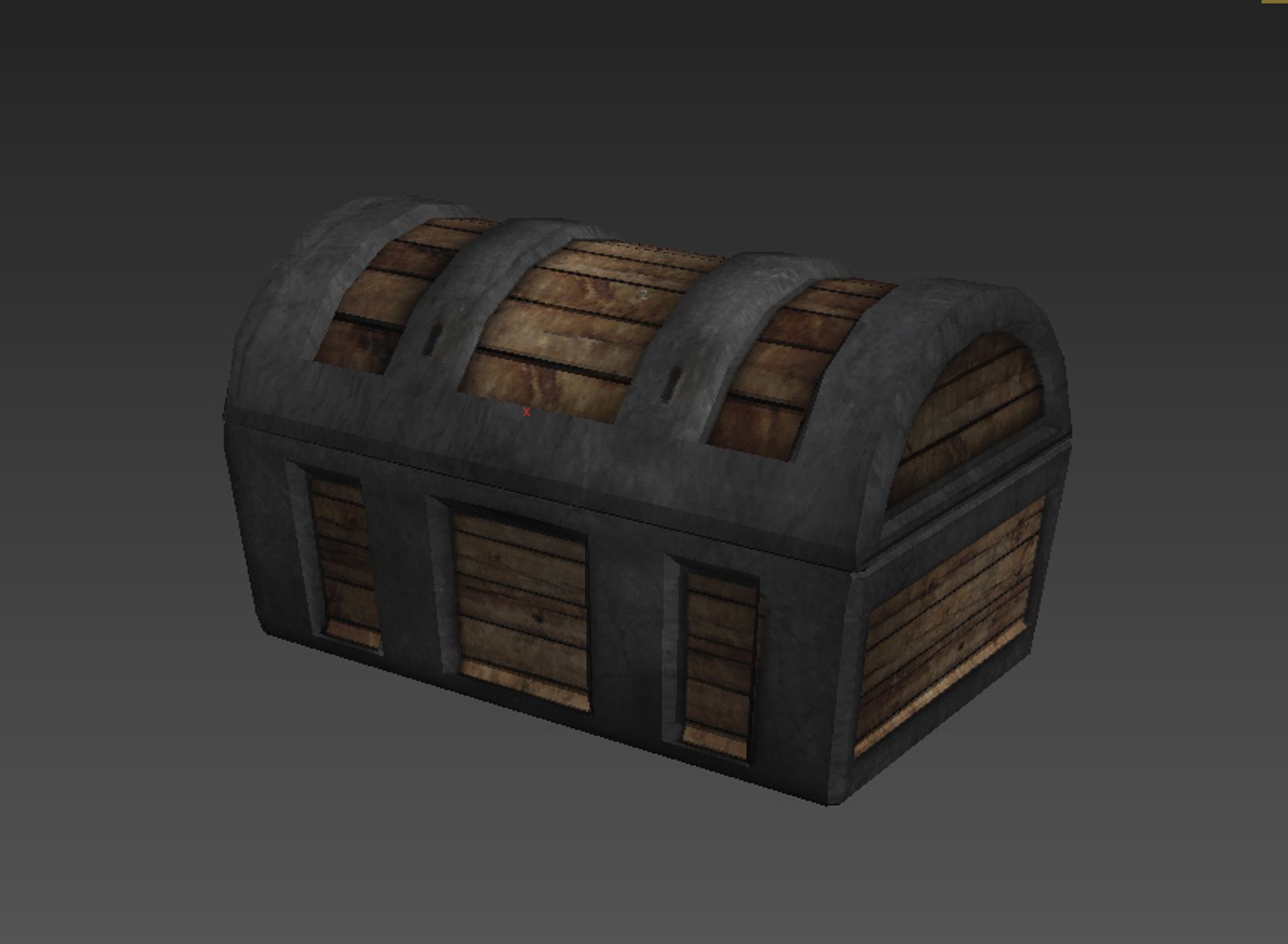 3d Model Of Contains Chest Crate
