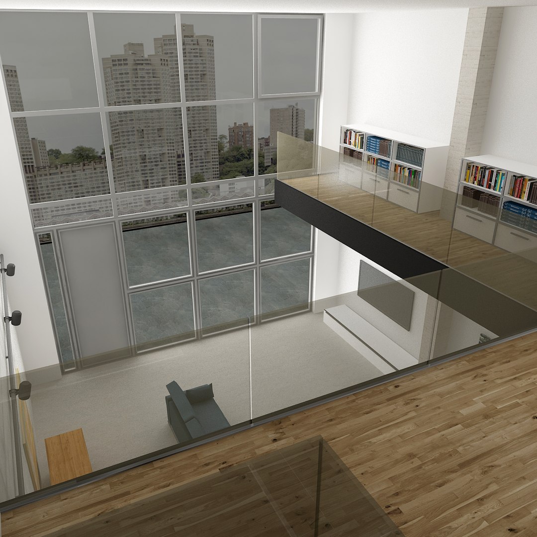 3d Model Loft Scene
