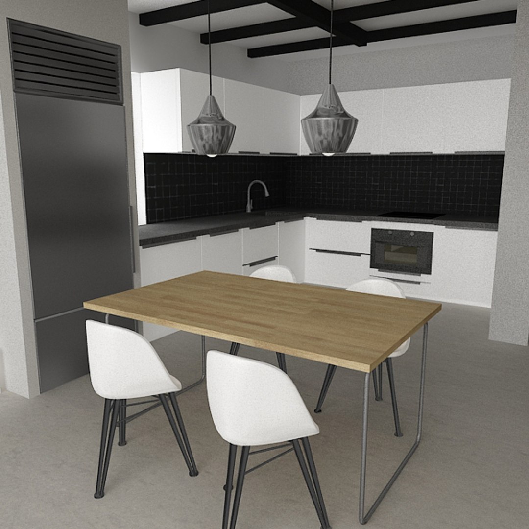 3d Model Loft Scene