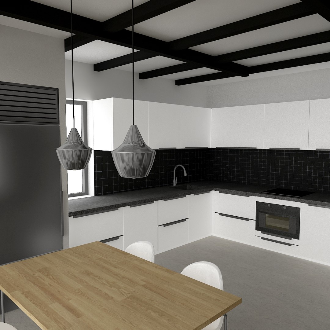 3d Model Loft Scene