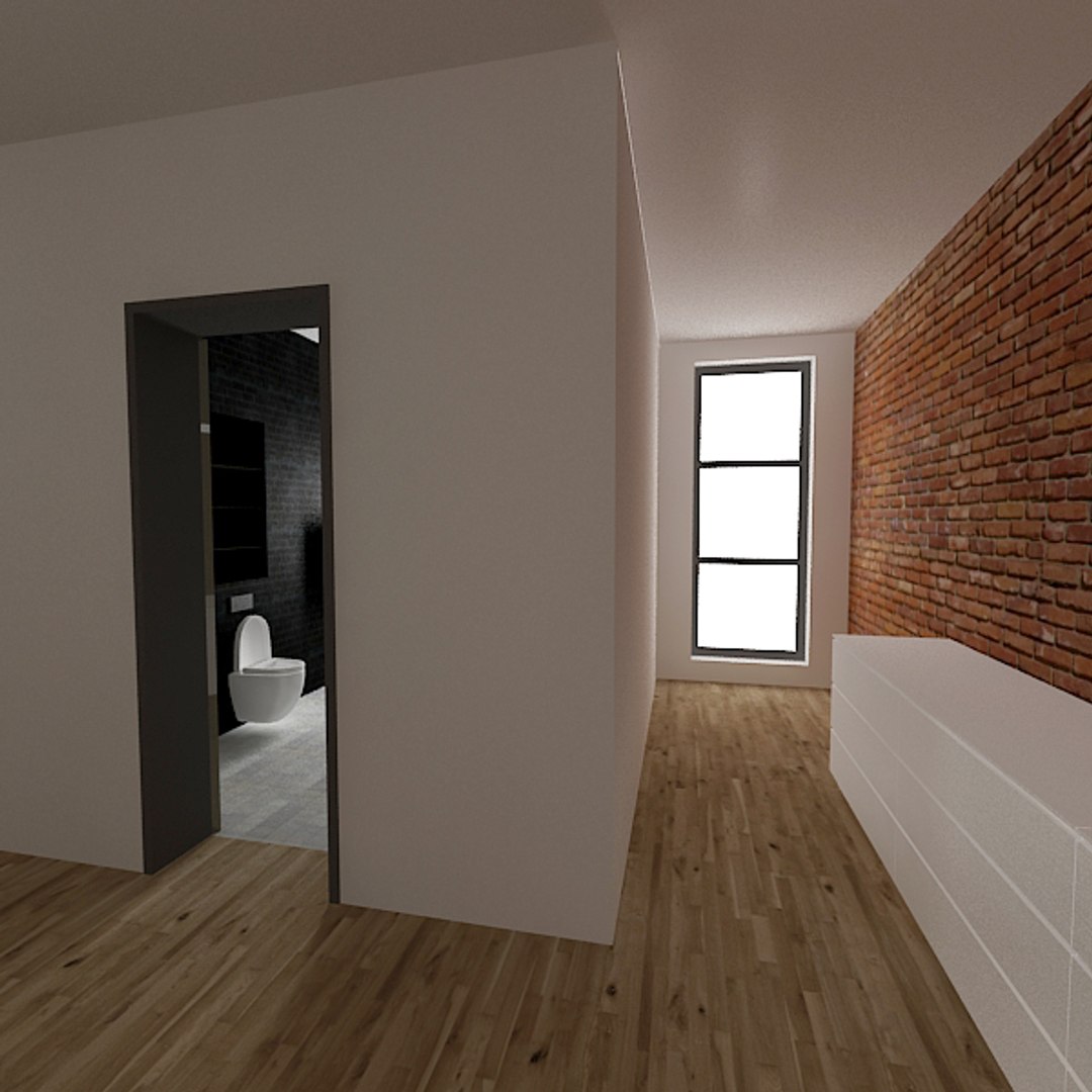 3d Model Loft Scene