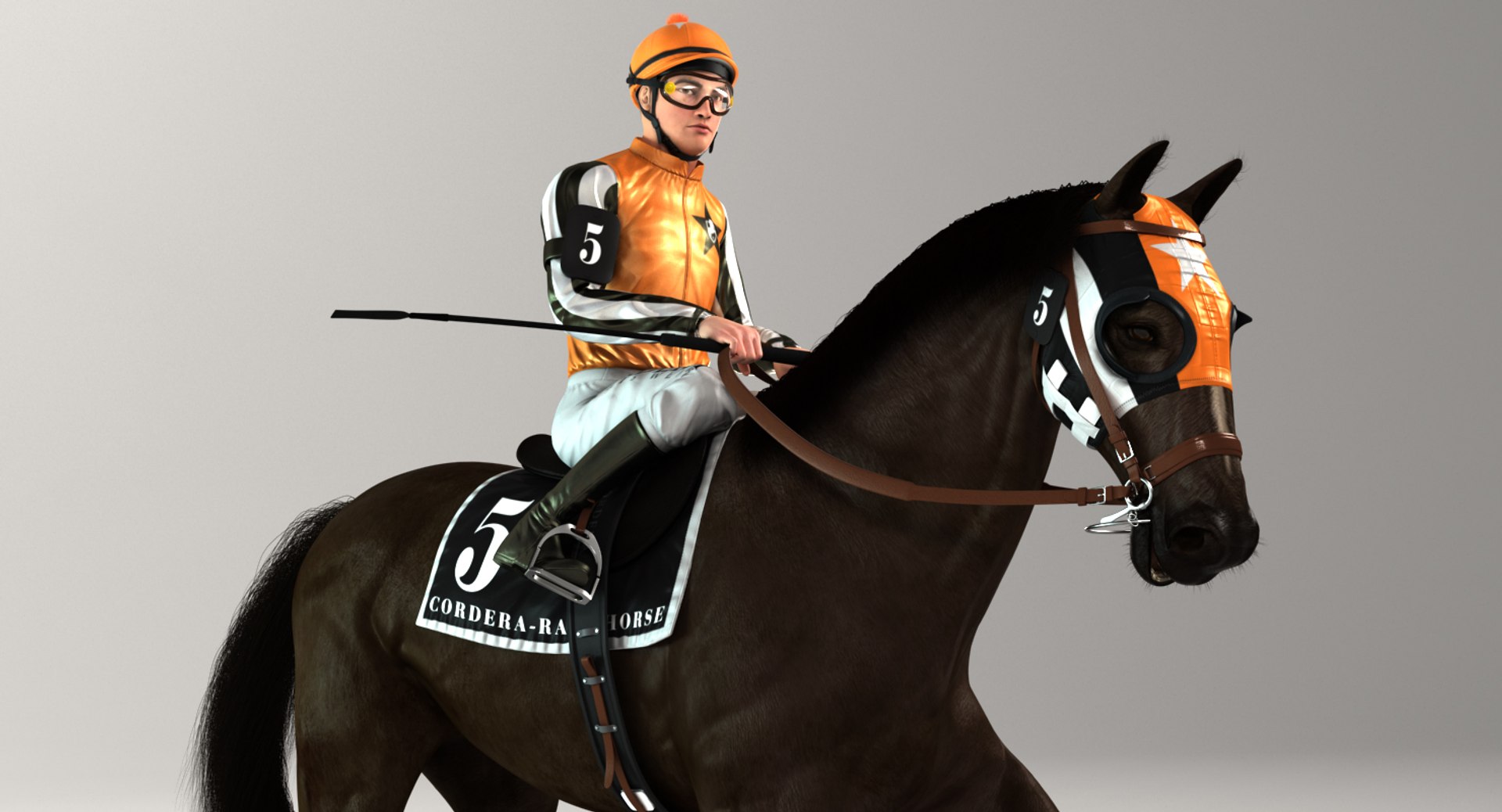 3D Horse Animations Jockey Model - TurboSquid 1428763