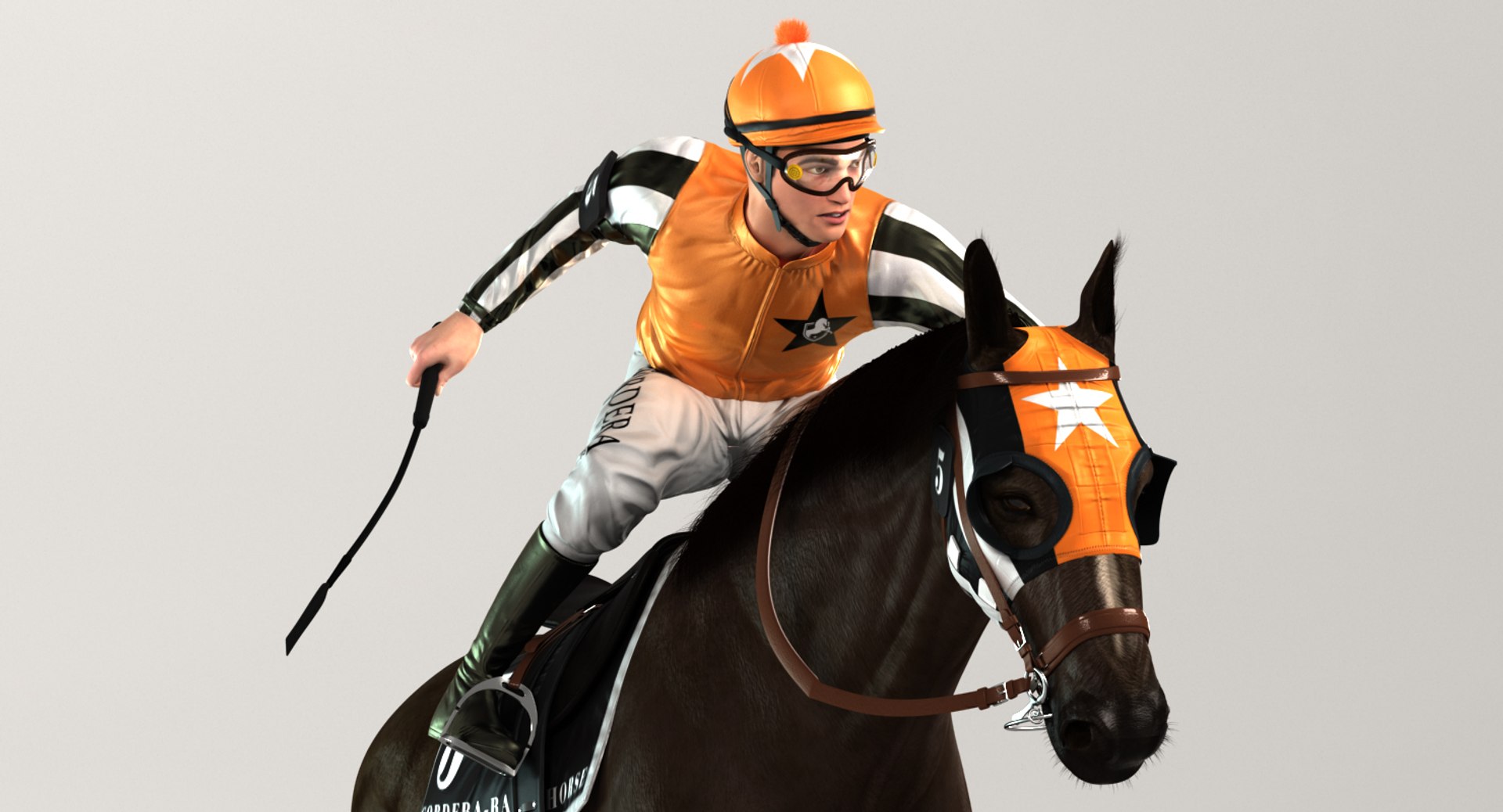 3D Horse Animations Jockey Model - TurboSquid 1428763