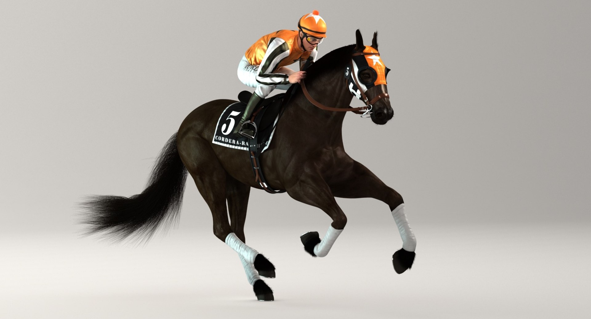 3D Horse Animations Jockey Model - TurboSquid 1428763