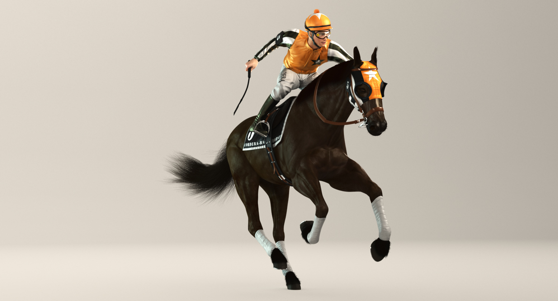 3D Horse Animations Jockey Model - TurboSquid 1428763
