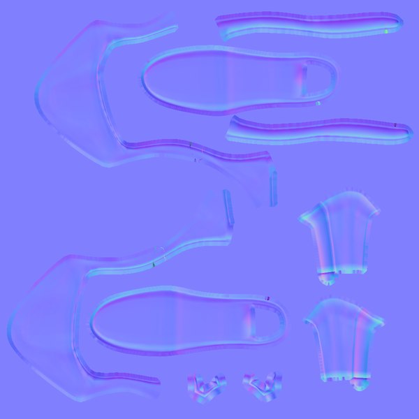 3D Diagonal Ankle Straps Black High Heel Shoes - TurboSquid 1970073