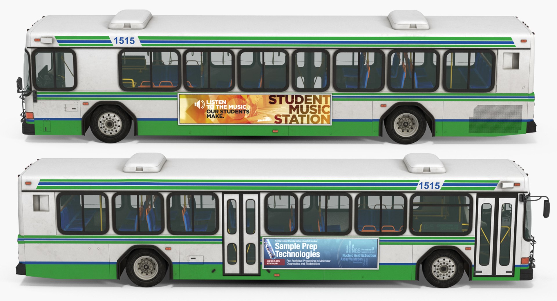 Gillig Floor Advantage Bus 3d 3ds