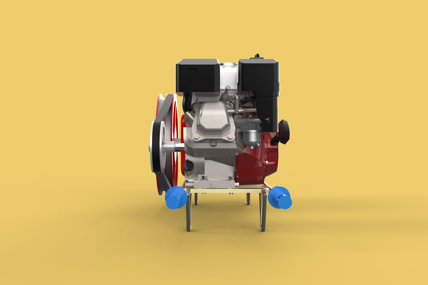 PLUNGER PUMP GASOLINE ENGINE SPRAYER PRESSURE WATER JET CAR WASH 3D ...