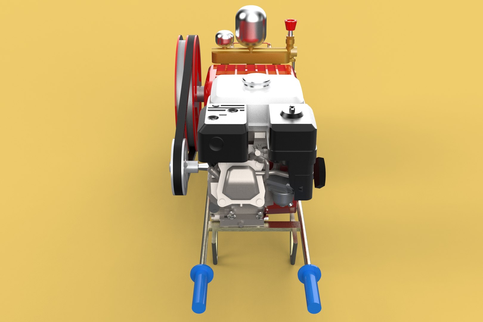 PLUNGER PUMP GASOLINE ENGINE SPRAYER PRESSURE WATER JET CAR WASH 3D ...