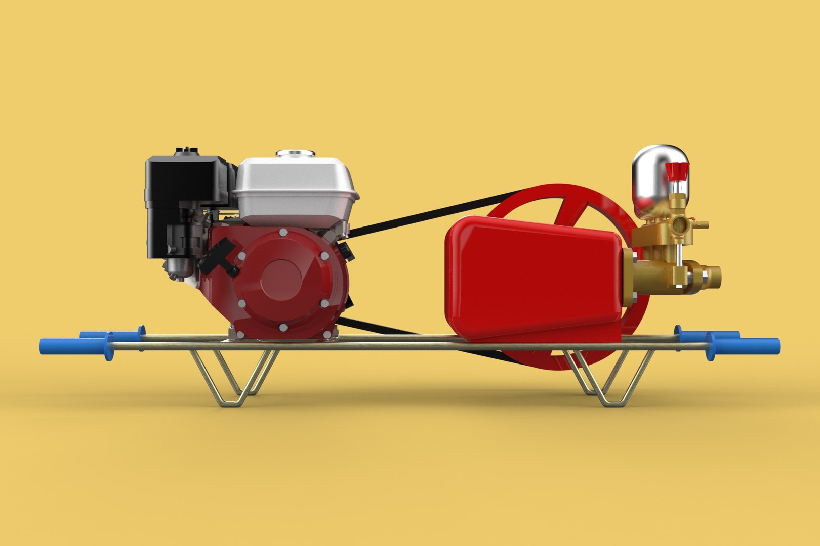 PLUNGER PUMP GASOLINE ENGINE SPRAYER PRESSURE WATER JET CAR WASH 3D ...