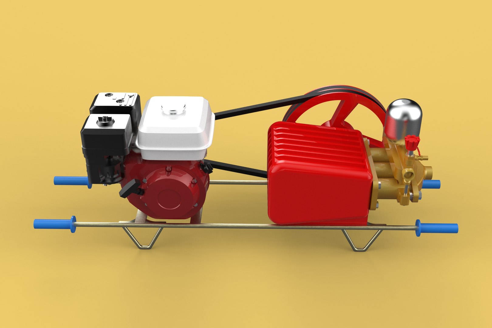 PLUNGER PUMP GASOLINE ENGINE SPRAYER PRESSURE WATER JET CAR WASH 3D ...