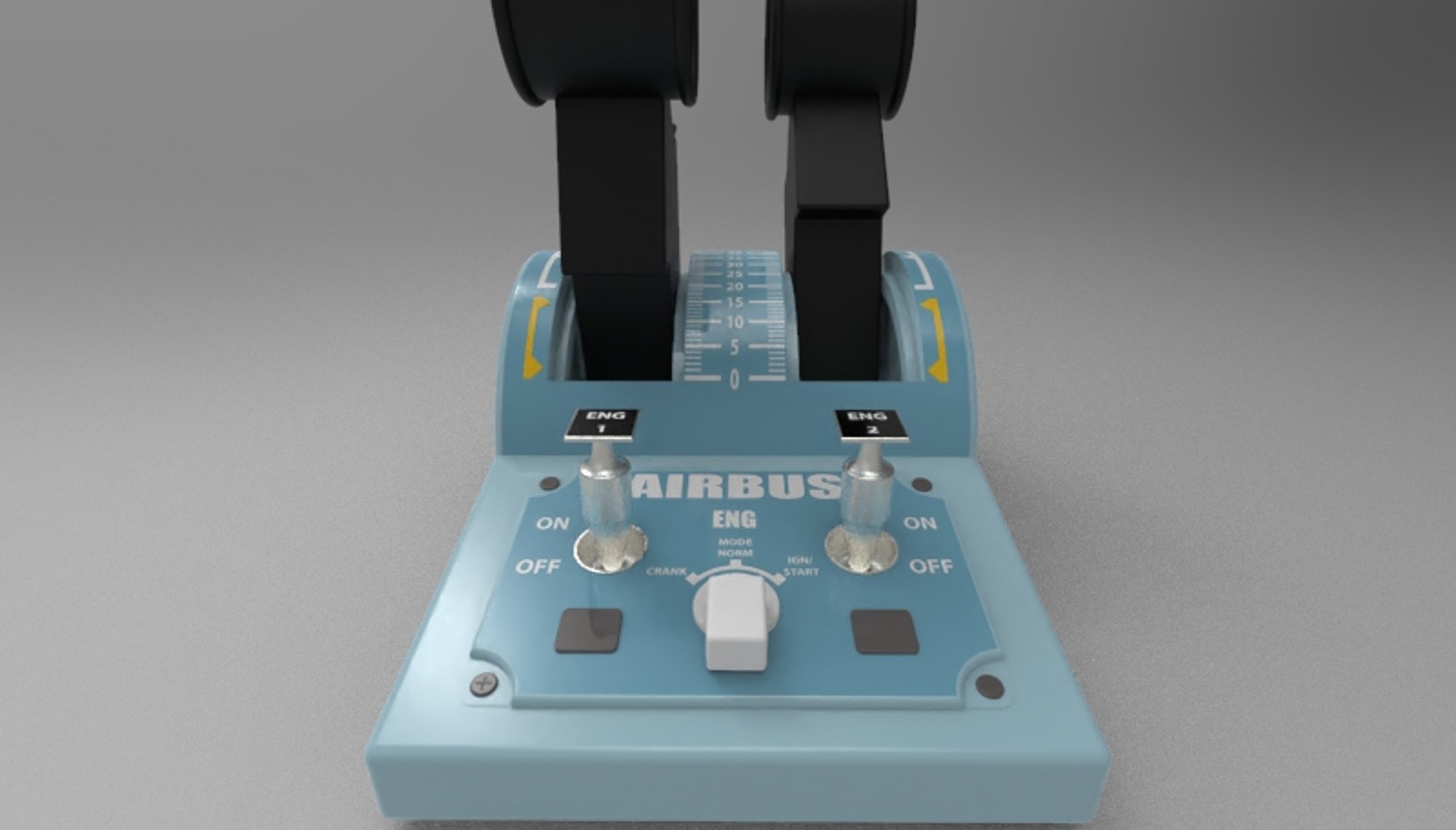 3D Thrustmaster A320 Throttle Quadrant Model - TurboSquid 1596096