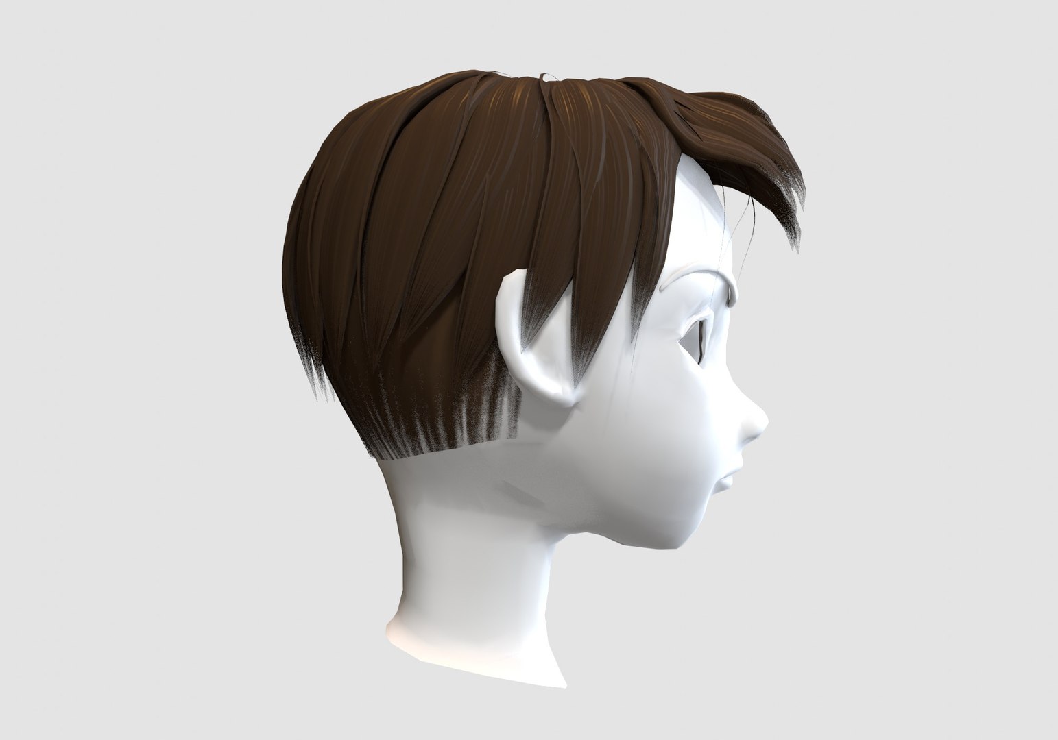Classic Male Hairstyle 3D Model - TurboSquid 1930002