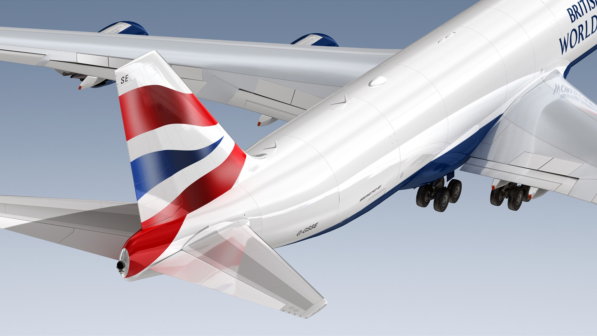 Boeing 747-8F British Airways World Cargo 3D Model - TurboSquid 2158512