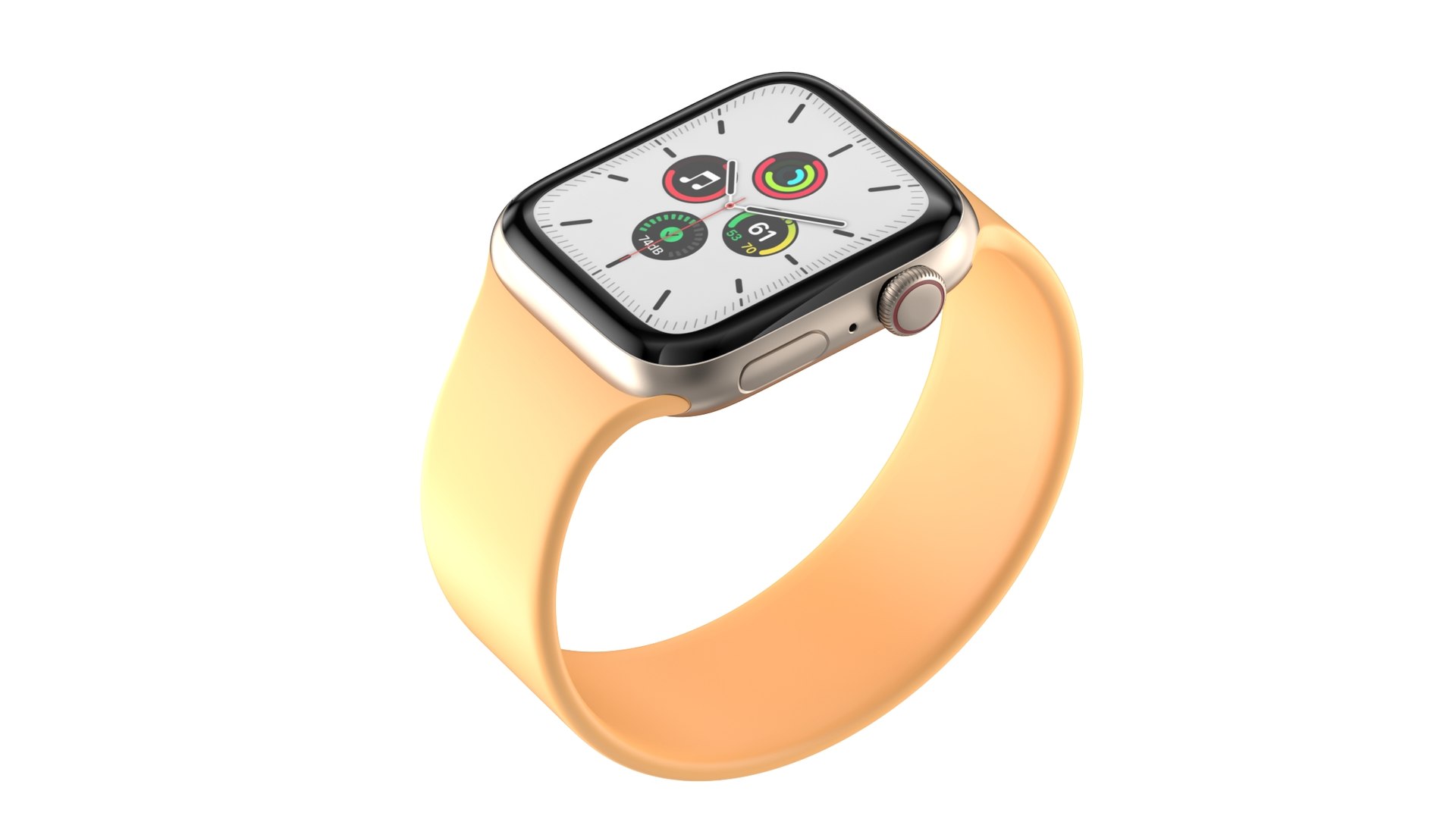 Apple Watch SE Gold 3D Model - TurboSquid 2080684