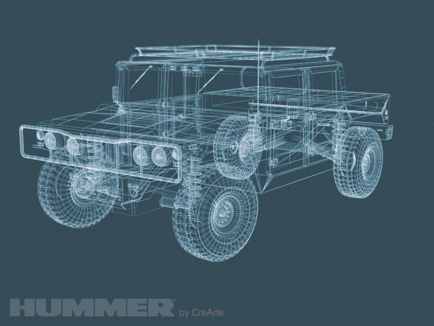 Hummer Jeep 3d Model