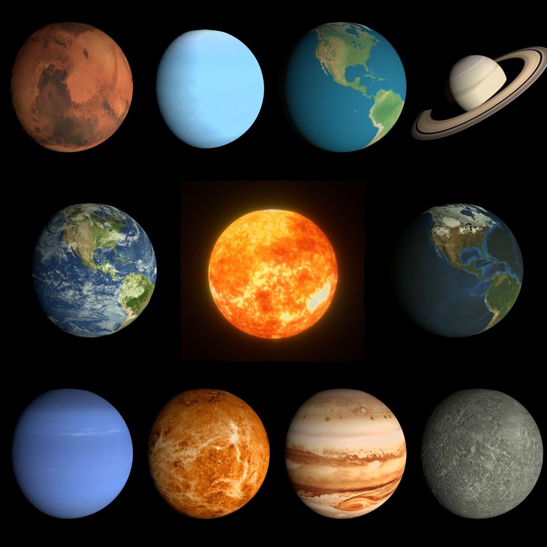 3d Model Pack Planets Animation