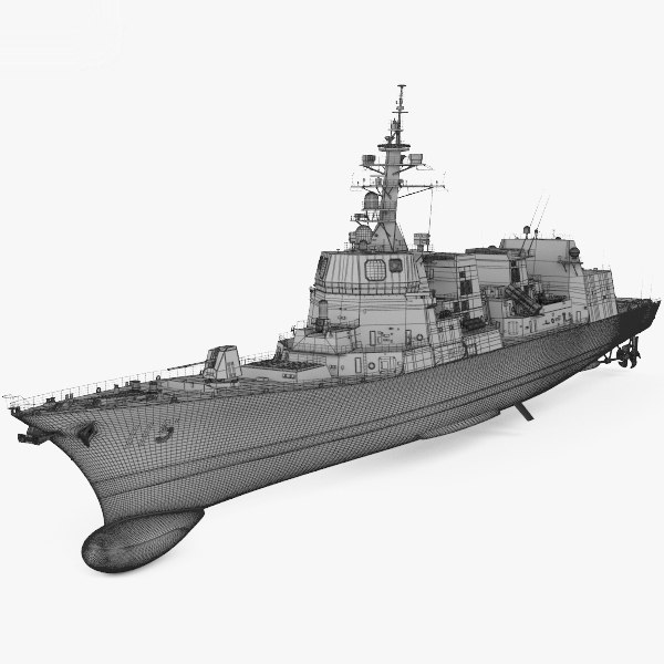 modelo 3d Destructor clase Akizuki - TurboSquid 1472996