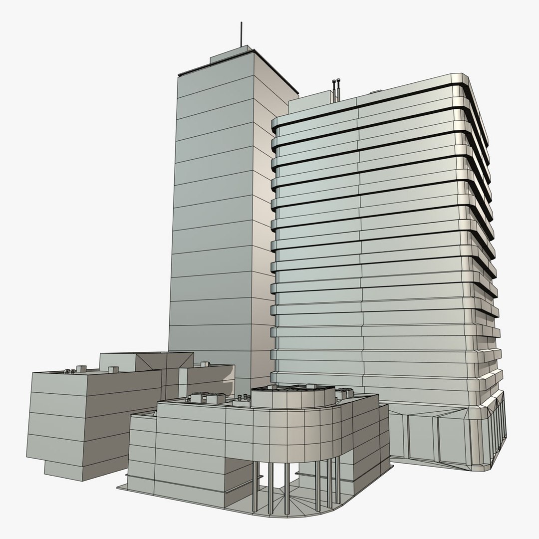 3ds max modern office buildings