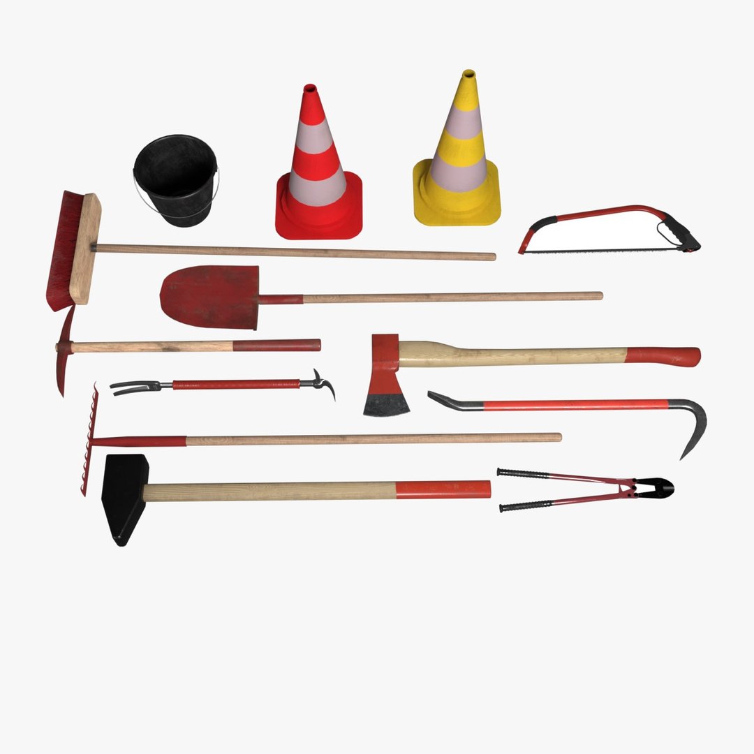 Simple Fire Fighting Tools 3D Model - TurboSquid 2246947