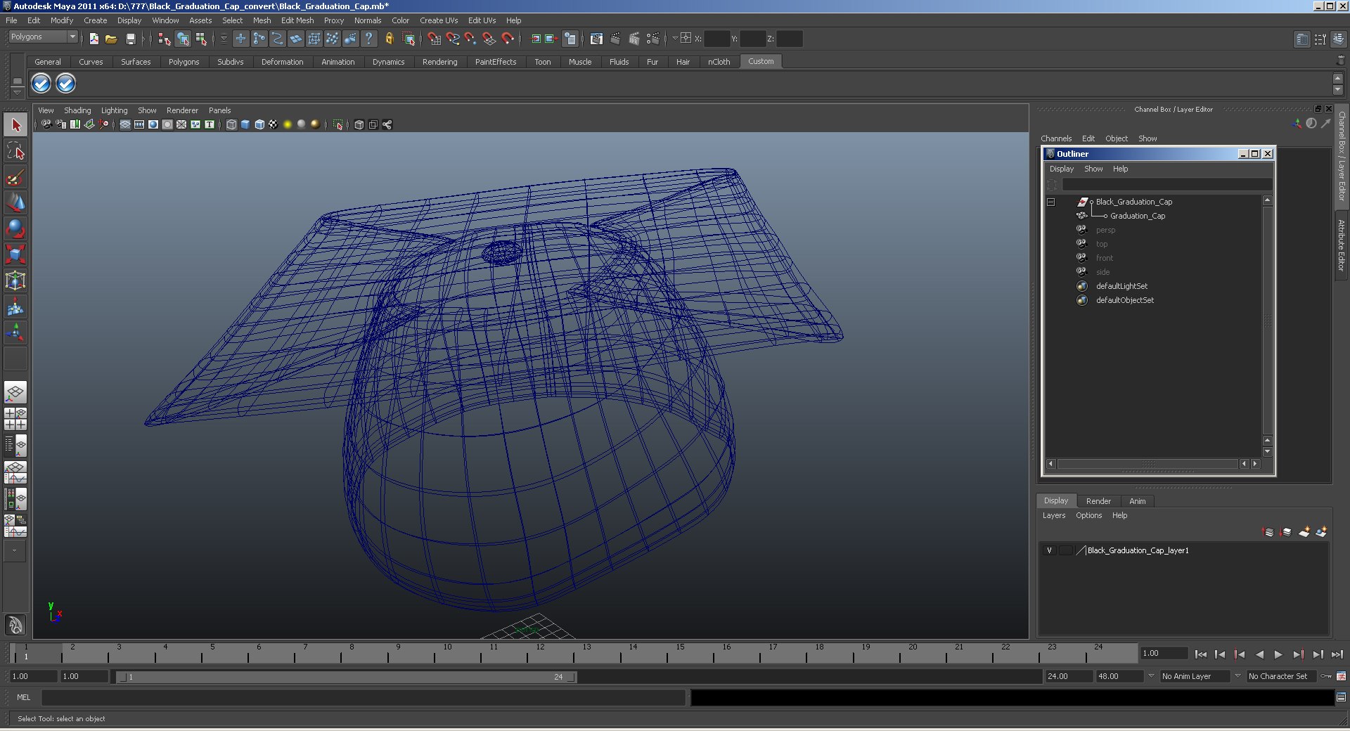 Black Graduation Cap 3D Model - TurboSquid 1284746