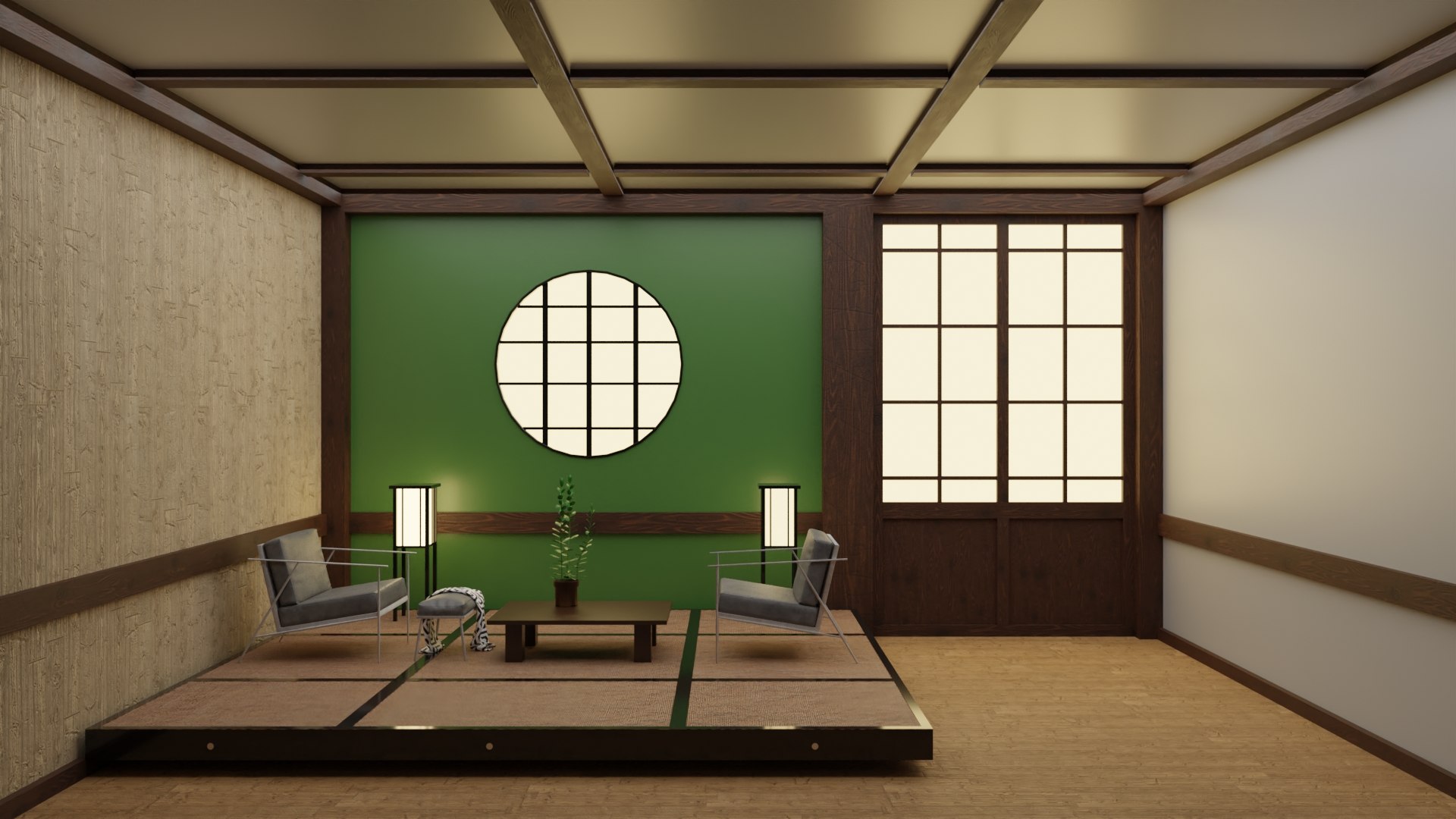 Japanese Living Room 3D - TurboSquid 1702874