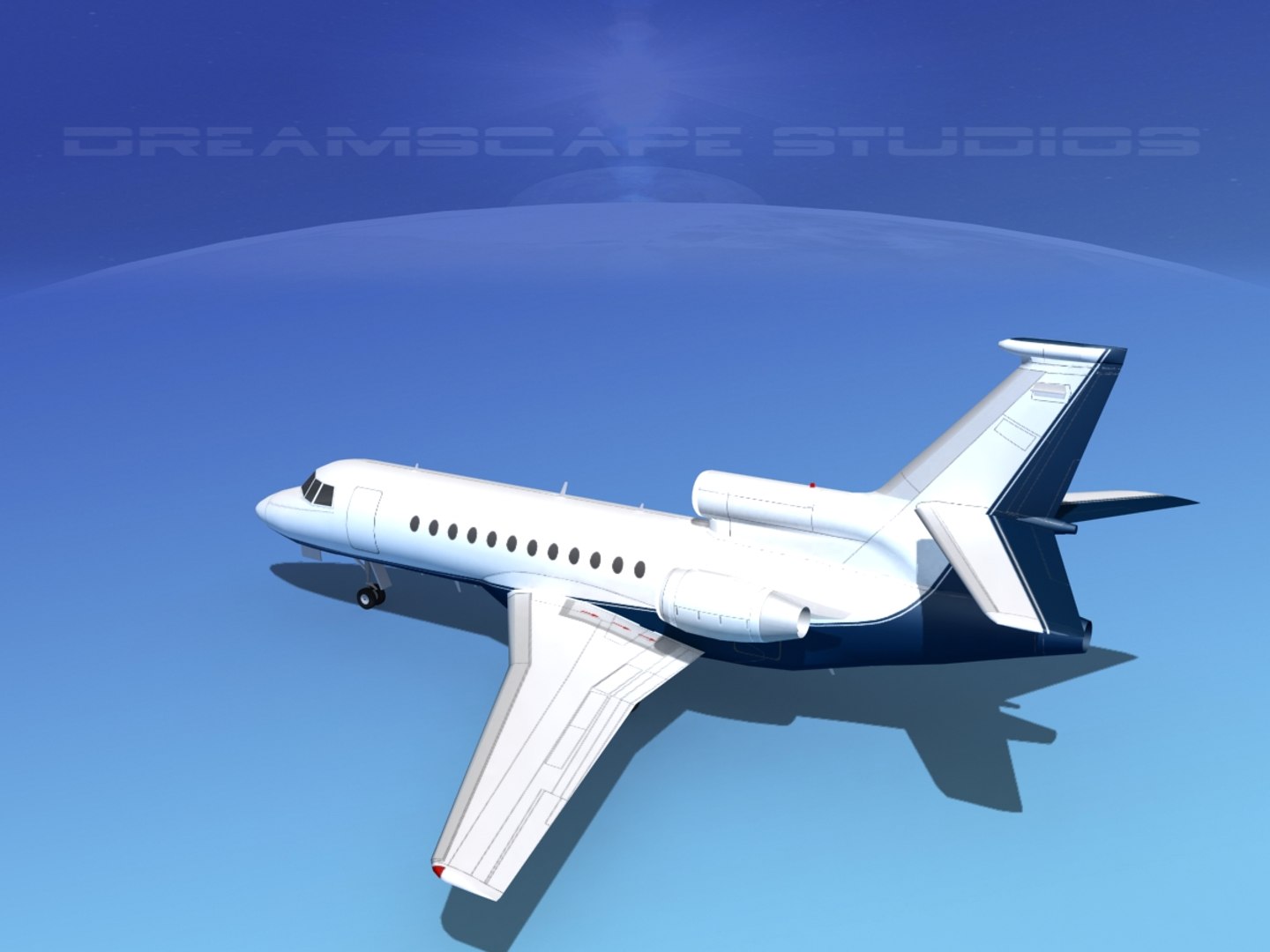 Turbines Dassault Falcon 900 3d Dwg