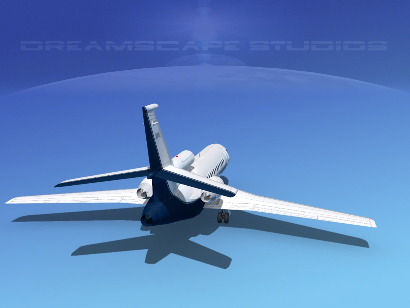 Turbines Dassault Falcon 900 3d Dwg