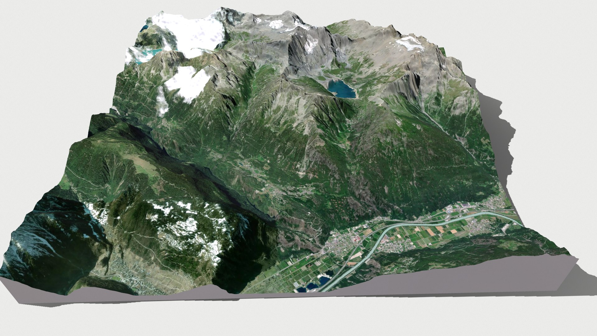 3D Mountain landscape Glaiser de Mont Ruan model - TurboSquid 2083072