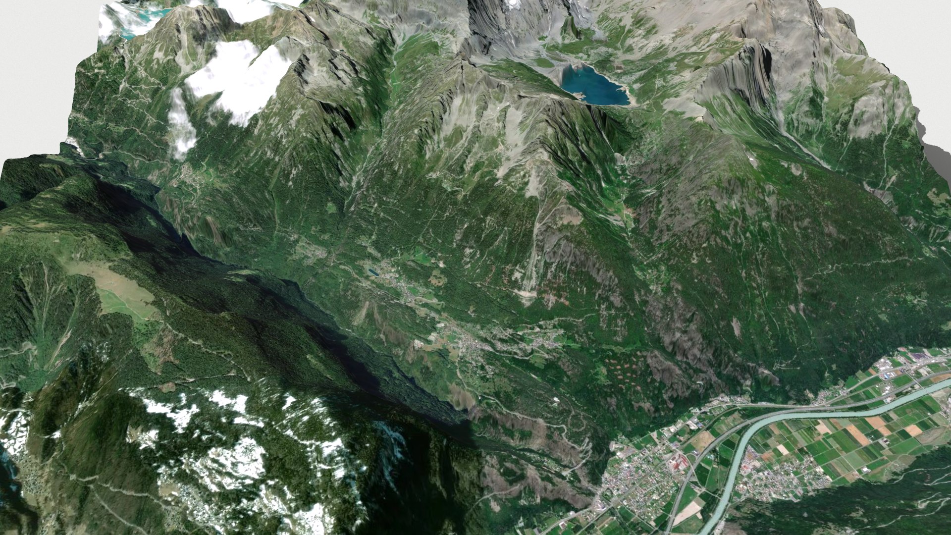 3D Mountain landscape Glaiser de Mont Ruan model - TurboSquid 2083072