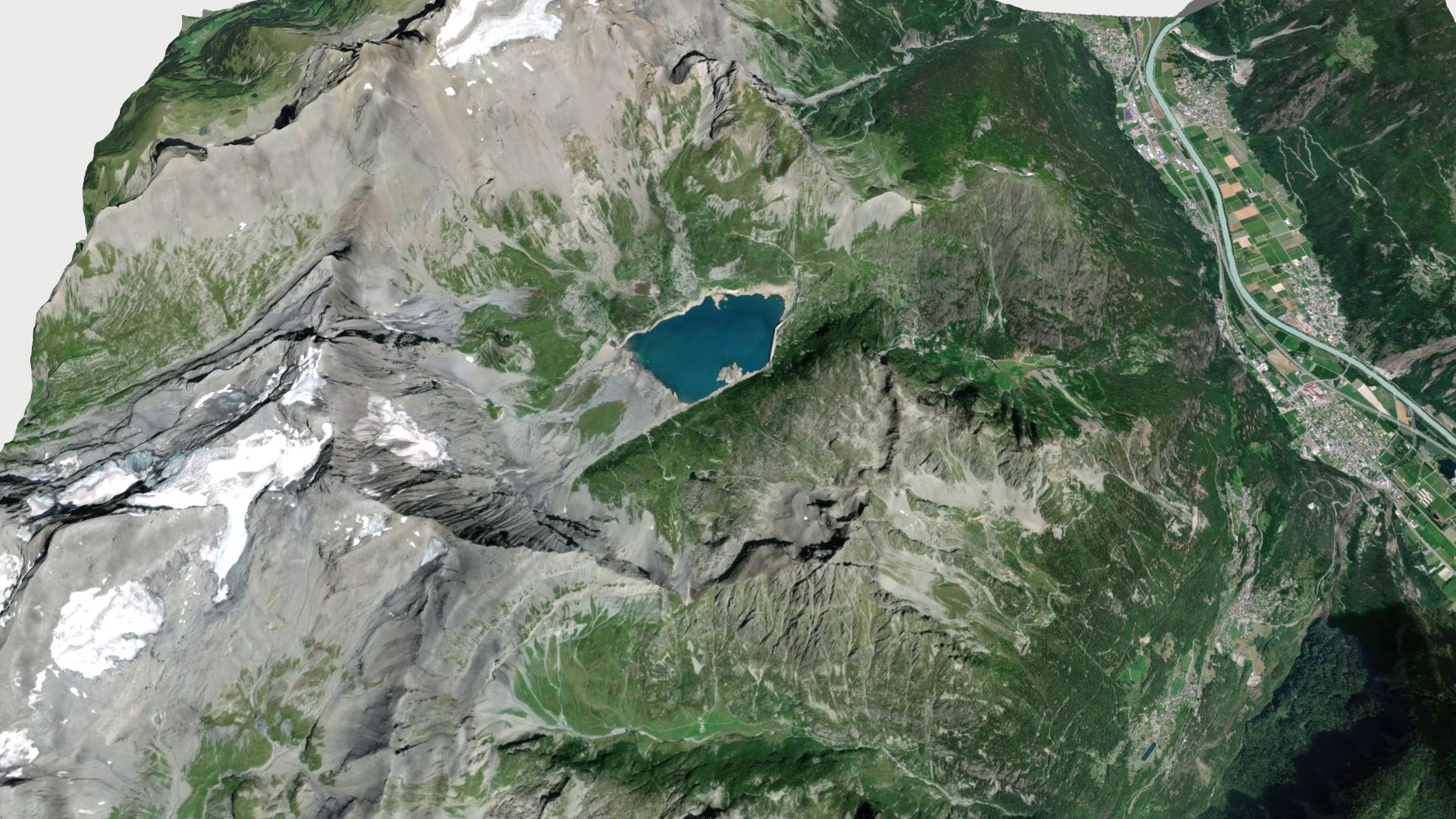 3D Mountain landscape Glaiser de Mont Ruan model - TurboSquid 2083072