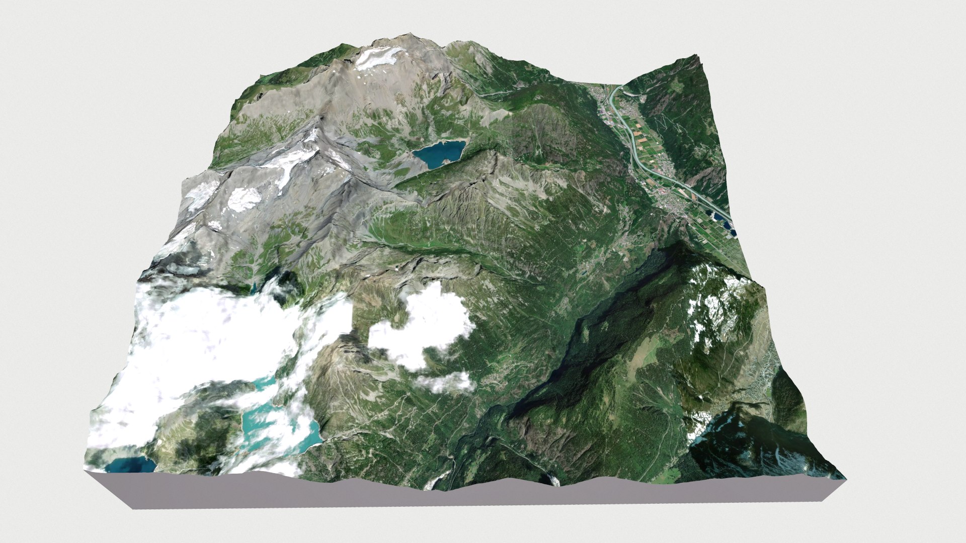 3D Mountain landscape Glaiser de Mont Ruan model - TurboSquid 2083072