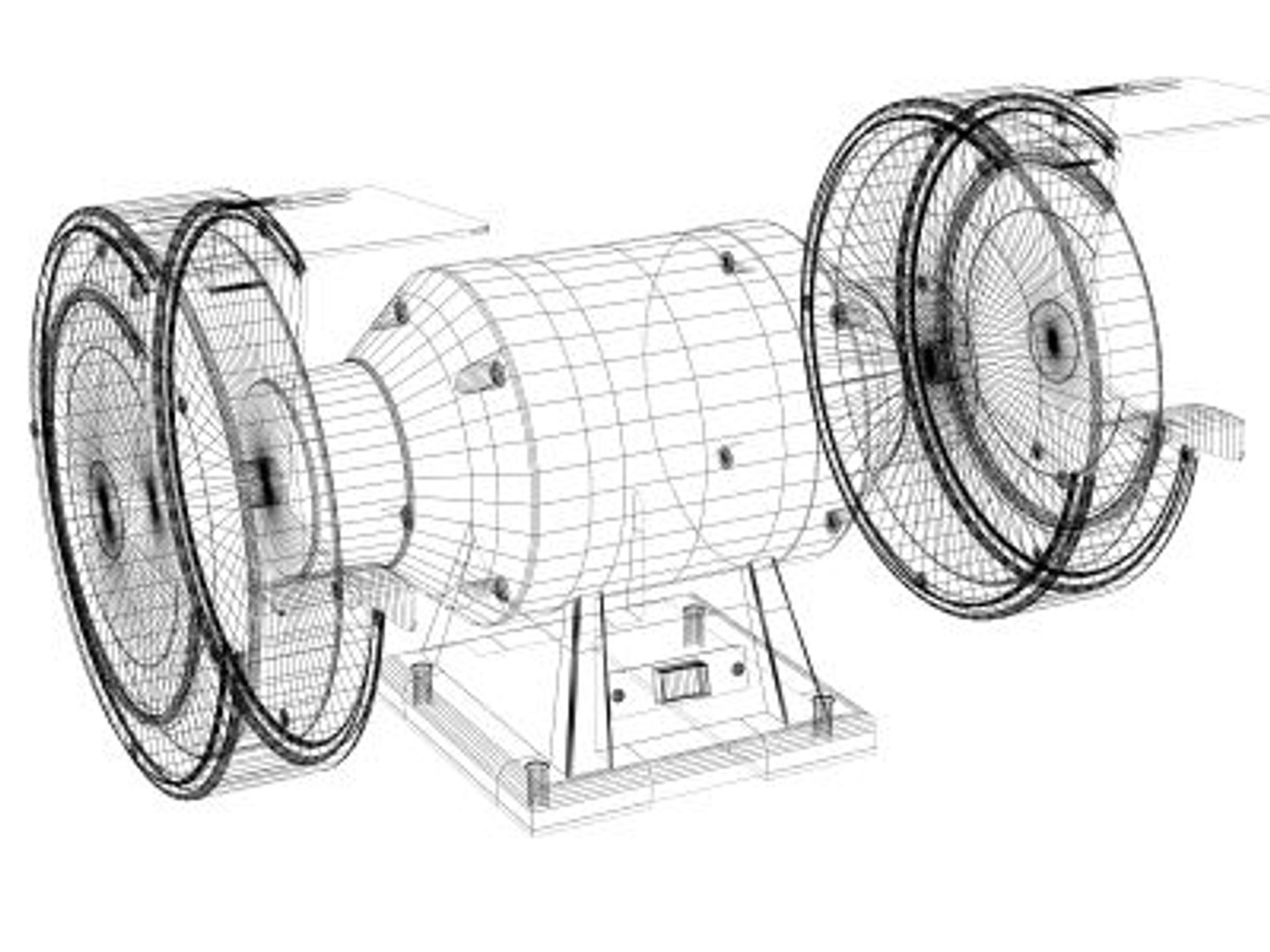 3d Bench Grinder Model