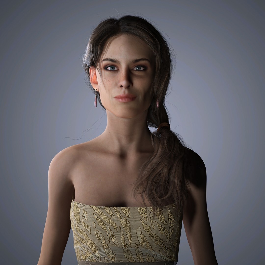 3D Alexa Chung Character 3D Model Low-poly - TurboSquid 2332025
