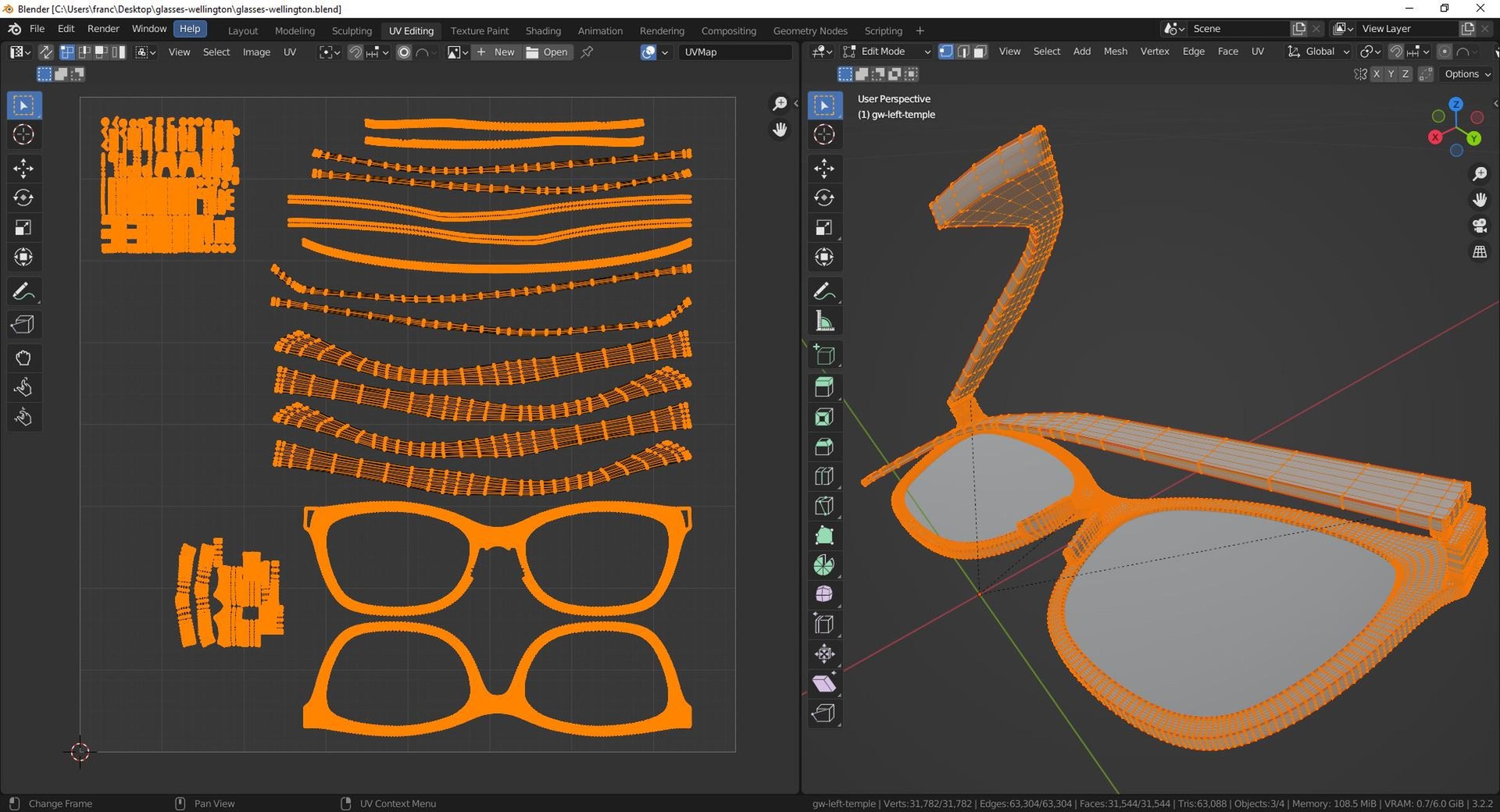 Glasses Wellington Model - TurboSquid 1952673