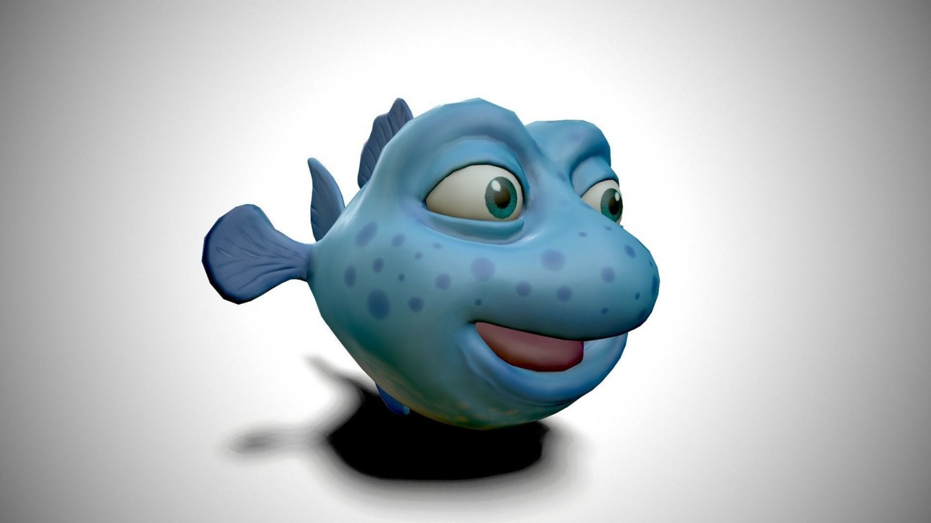 Fish Cartoon Blue 3D Model - TurboSquid 1385346