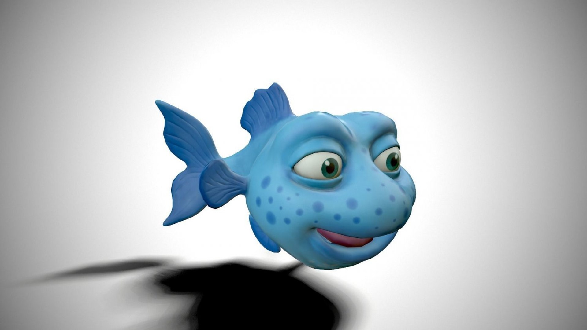 Fish Cartoon Blue 3D Model - TurboSquid 1385346