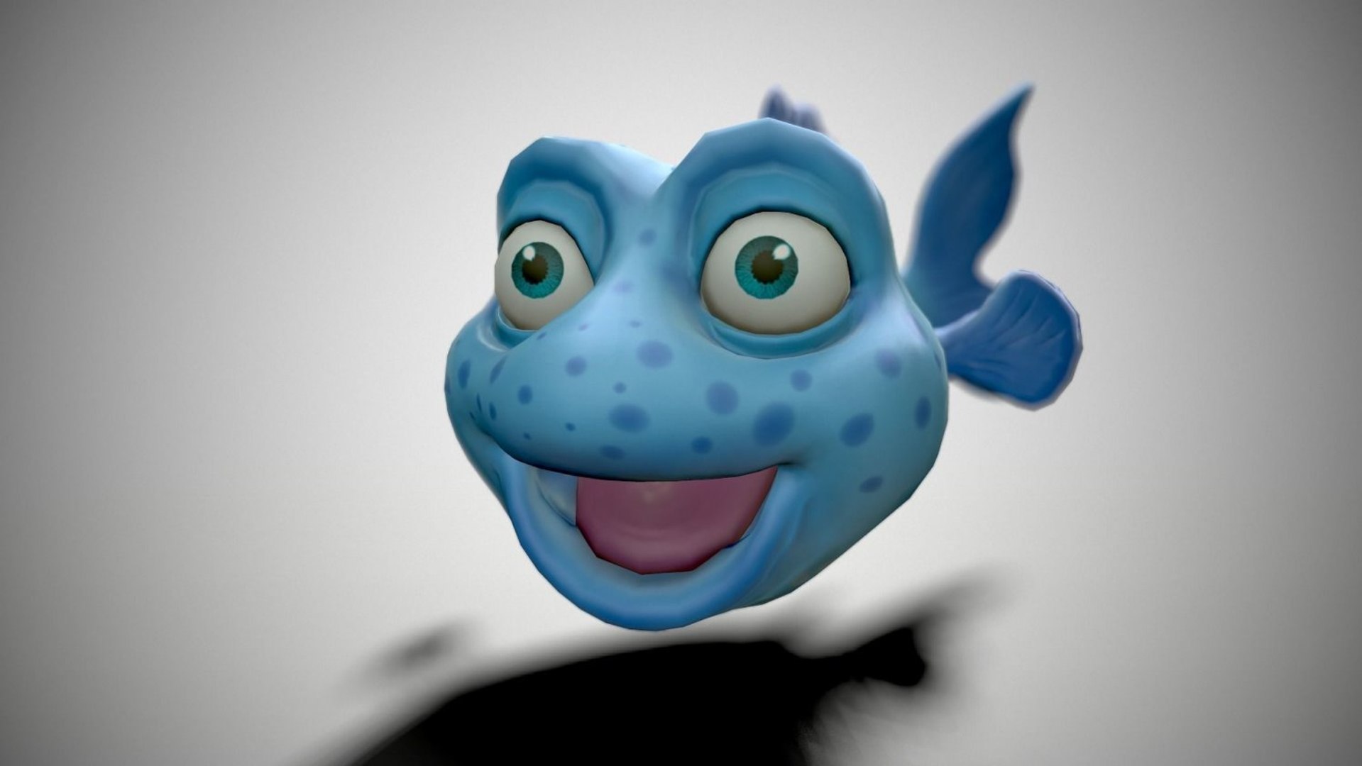 Fish Cartoon Blue 3D Model - TurboSquid 1385346