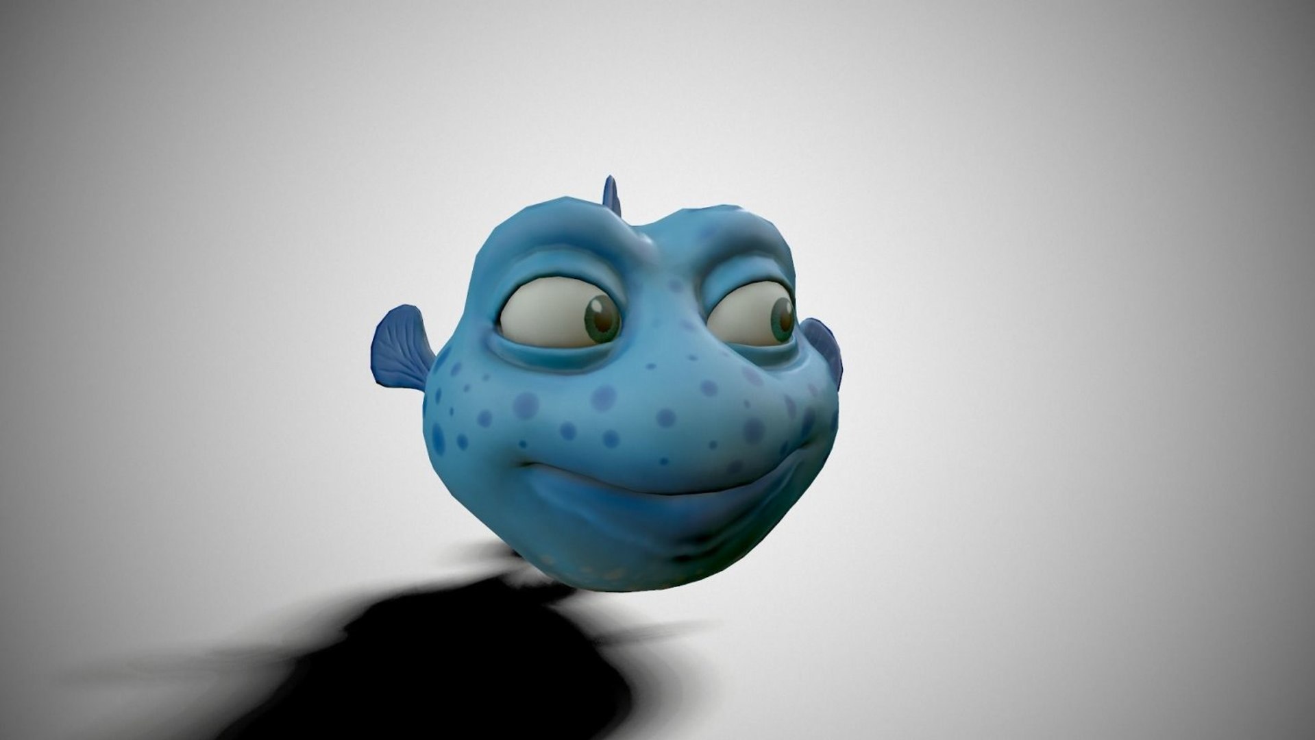 Fish Cartoon Blue 3D Model - TurboSquid 1385346
