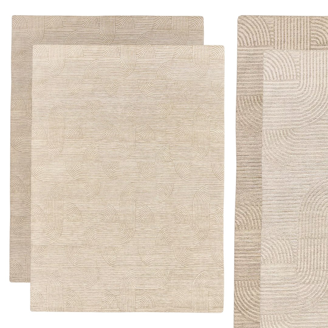 TULSI HAND-KNOTTED WOOL SILK RUG 3D Model - TurboSquid 1964185