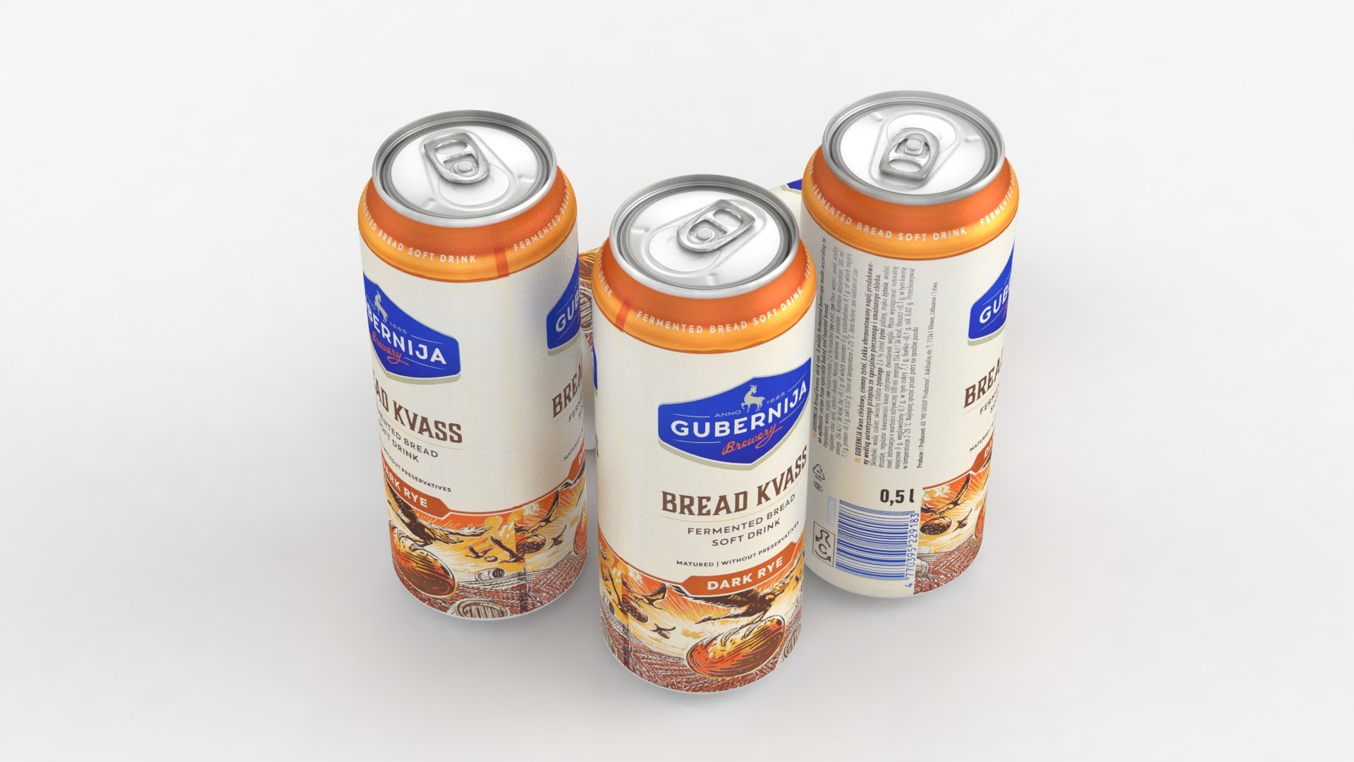 Beverage Can Gubernija Bread Kvass 500ml 2022 3D model - TurboSquid 1951251